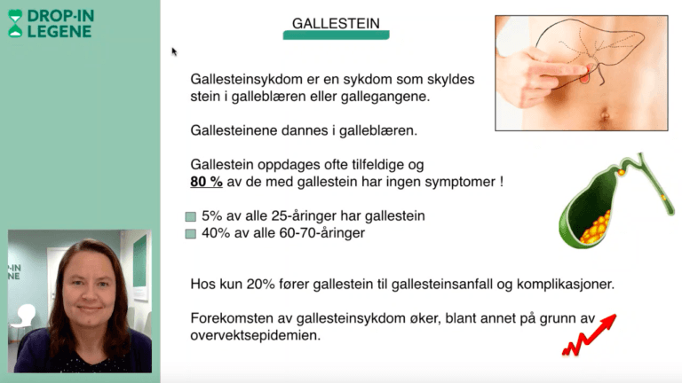 Gallestein - Drop-In legene